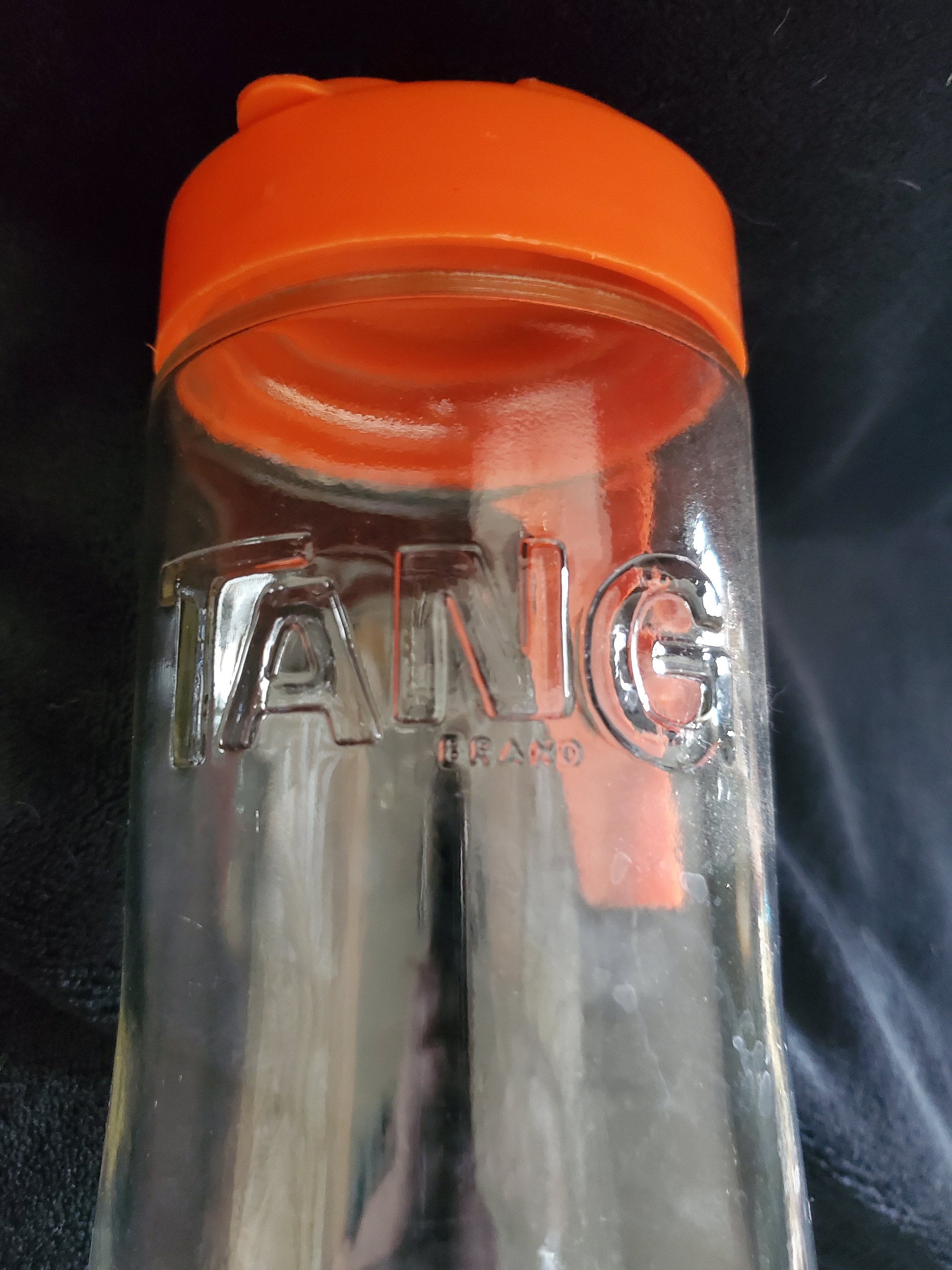 Vintage TANG Glass Pitcher With Orange Plastic Lid and Handle - Etsy