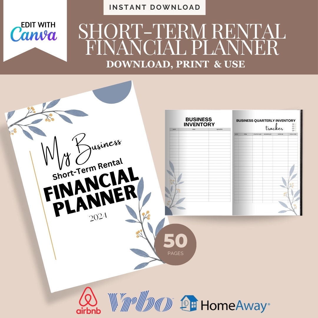Airbnb Host Planner Printable | Short-term Rental Planner | Finance ...