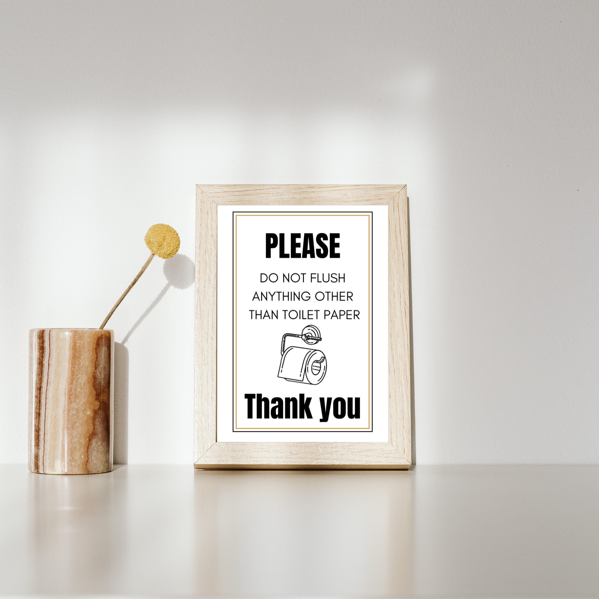 Airbnb/vrbo Toilet Paper Bathroom Sign Do Not Flush Sign - Etsy
