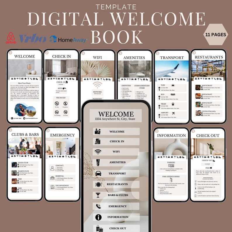 Airbnb Digital Welcome Book Template, Host Essentials, Airbnb Host ...