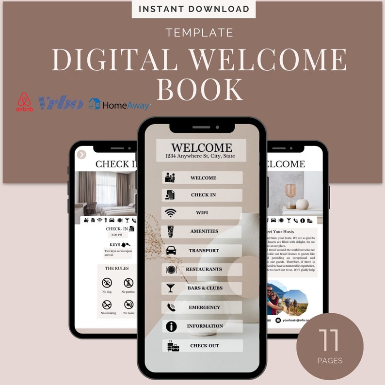 Airbnb Digital Welcome Book Template, Host Essentials, Airbnb Host ...