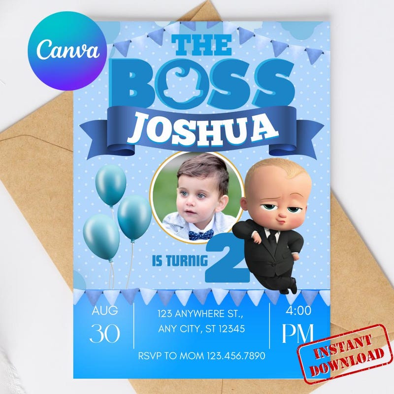 Boss Baby Invitation - Etsy