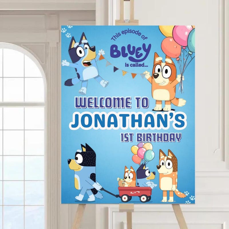 Pink Bluey Signs - Etsy