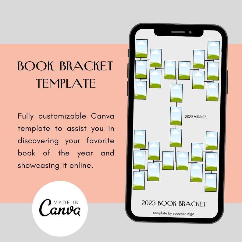 Instagram Book Bracket Template | Canva Template for Bookstagram | Book ...