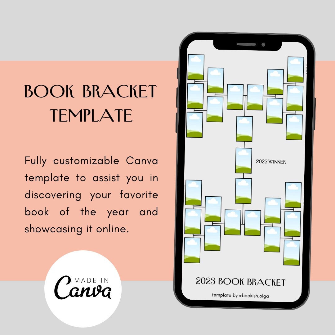 Instagram Book Bracket Template | Canva Template for Bookstagram | Book ...