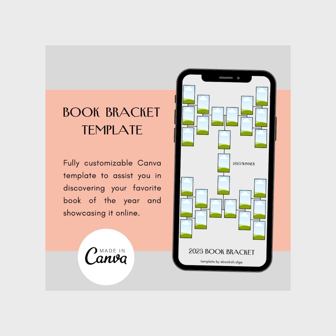 Instagram Book Bracket Template | Canva Template for Bookstagram | Book ...