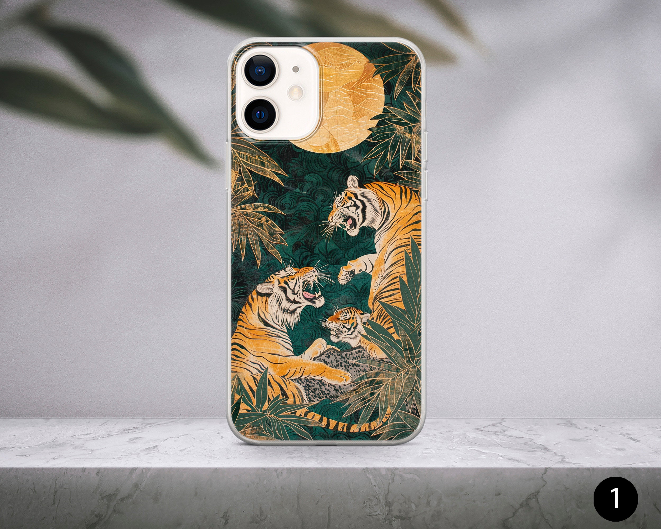 Vintage Tiger Phone Case Beast Animal Cover for iPhone 15 Pro, 14, 13 ...