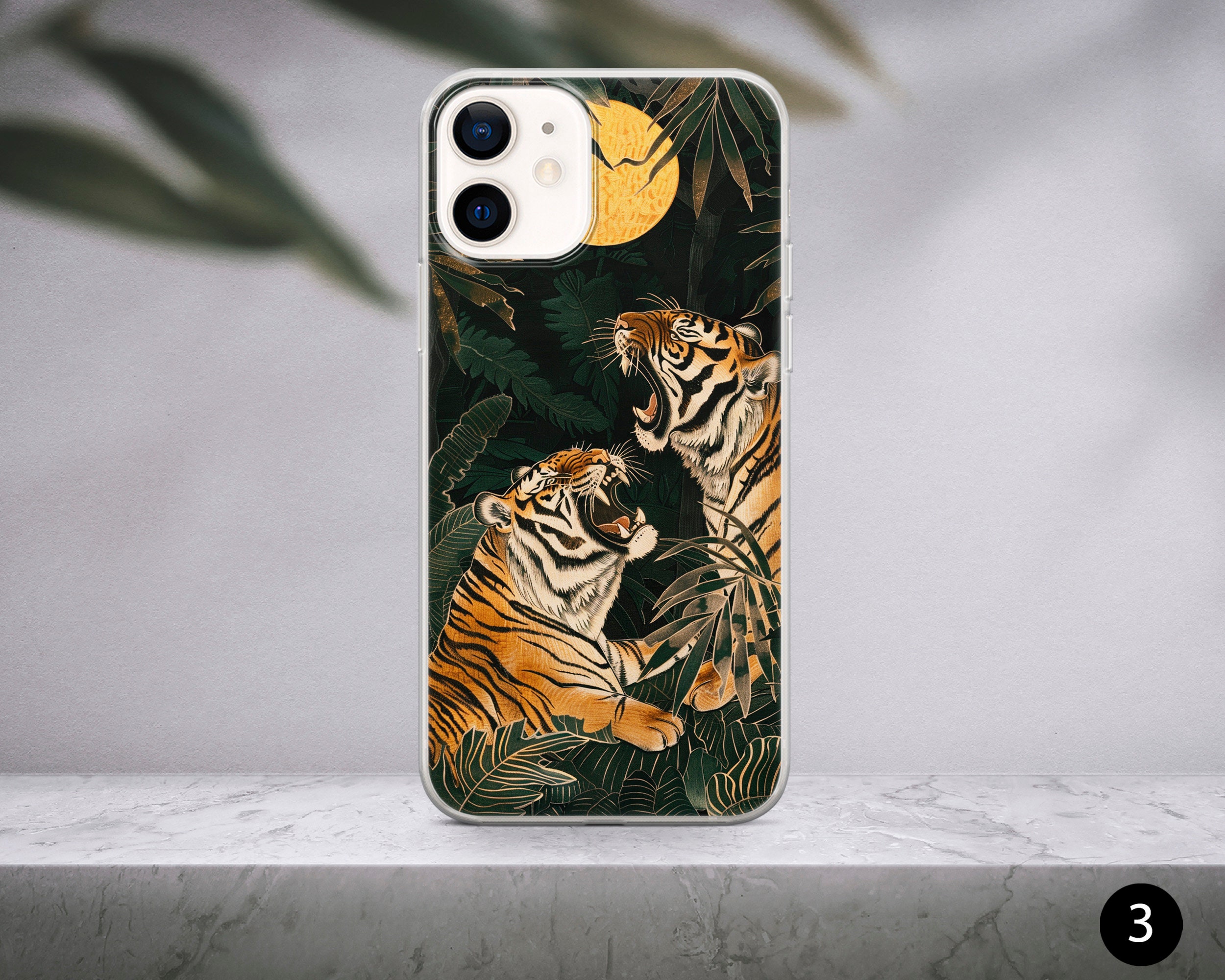Vintage Tiger Phone Case Beast Animal Cover for iPhone 15 Pro, 14, 13 ...