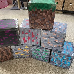 Minecraft Style Life Size Blocks Printable Template- DIY - Etsy