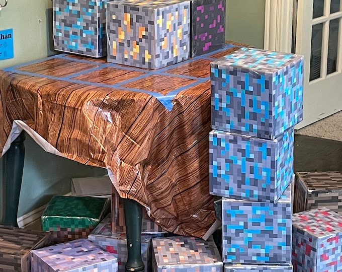 Minecraft Style Life Size Blocks Printable Template- DIY - Etsy