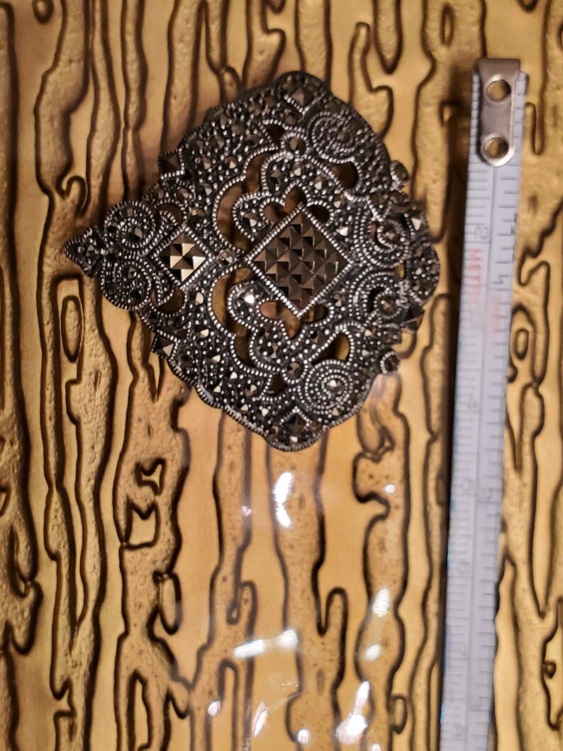 Vintage Judith Jack Marcasite and Sterling Silver Brooch - Etsy