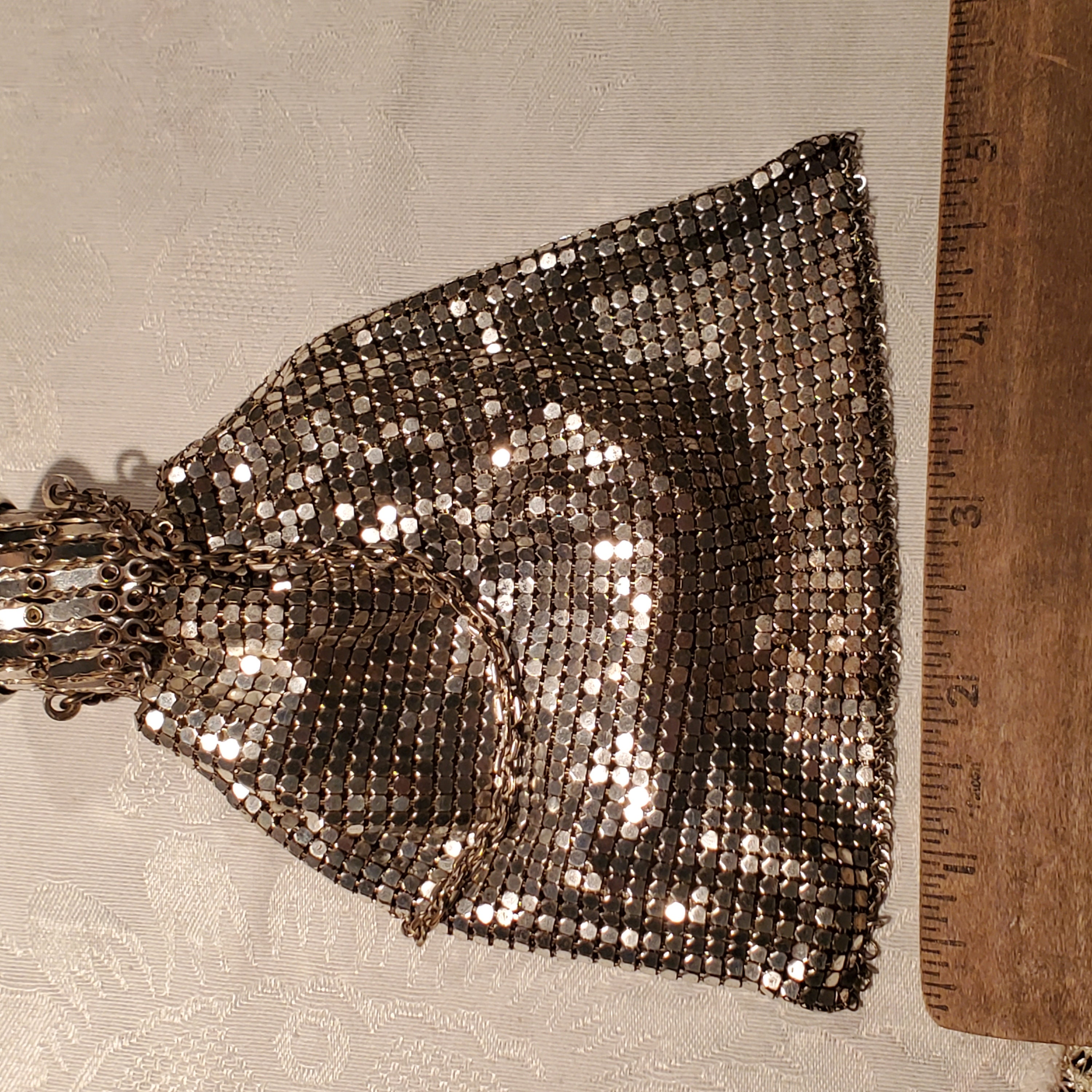 Vintage Whiting Davis Sterling Mesh Beggars Bag, Gate Top Coin Purse ...