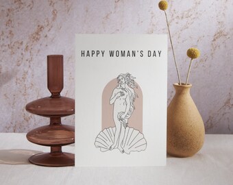Printable Happy International Women's Day Card With Flowers - Etsy