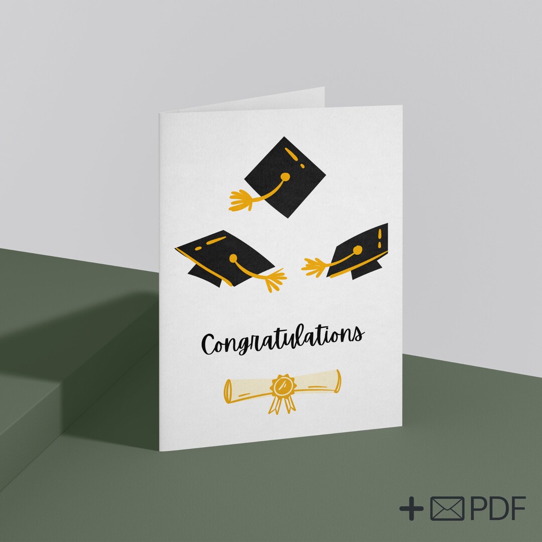 Printable Graduation Card Gift - Congratulations, Gift for Student - Etsy