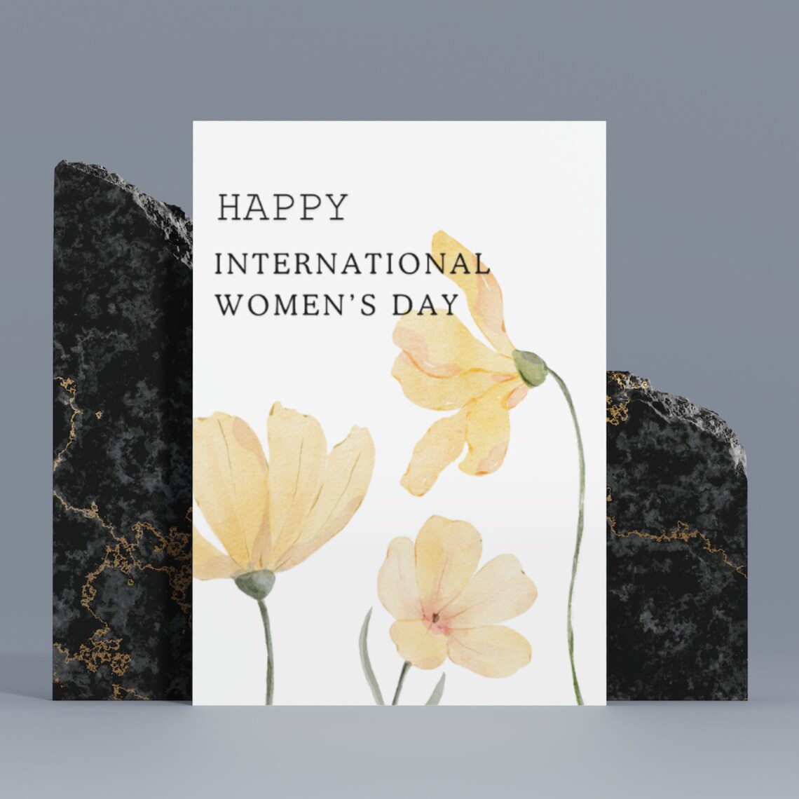 Printable Happy International Women's Day Card With Flowers - Etsy
