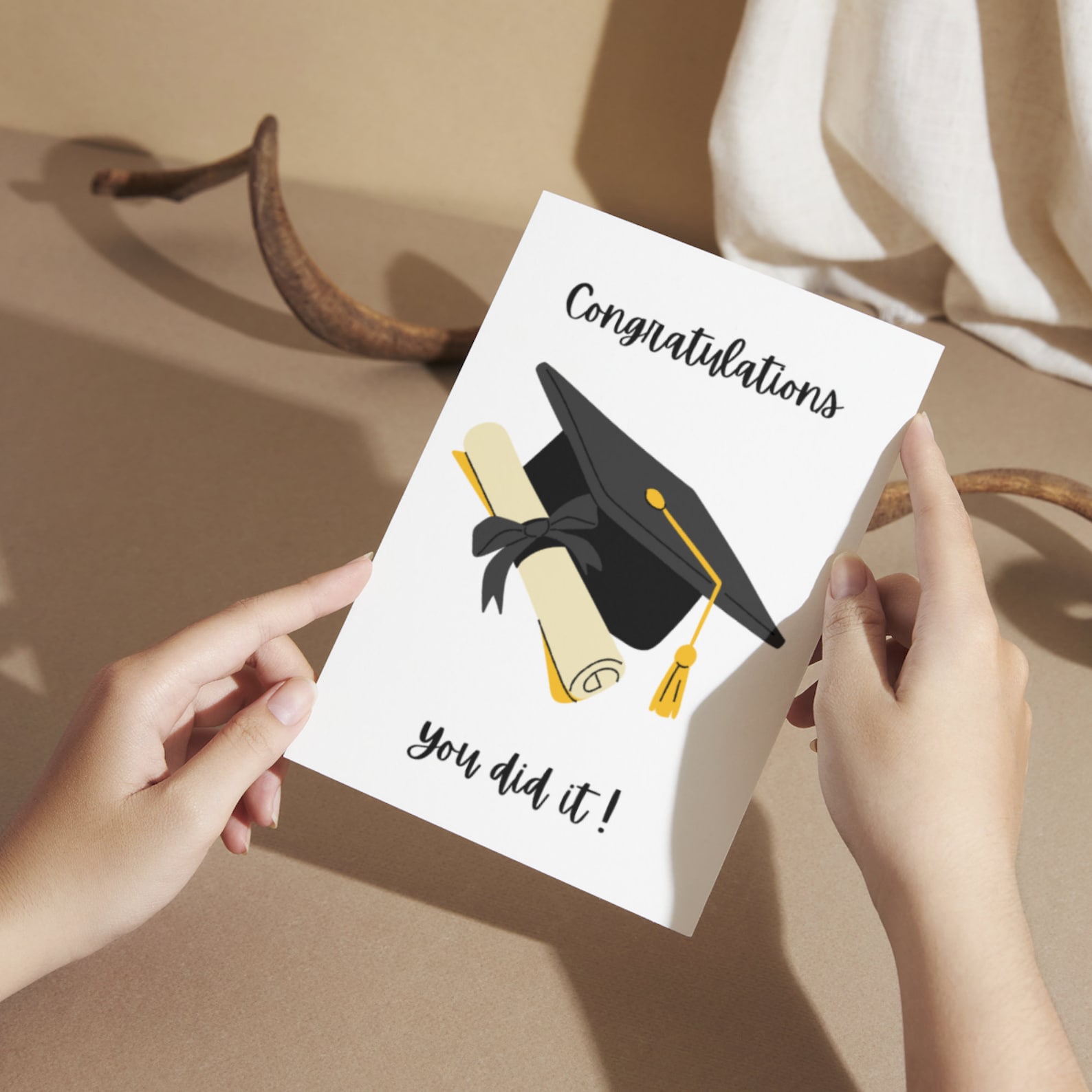 Printable Graduation Card - Congratulations, You Did It ! Gift for ...