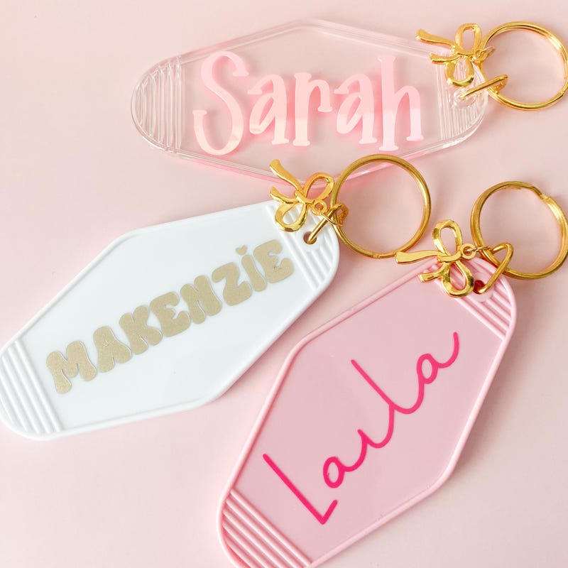 Preppy Keychain - Etsy