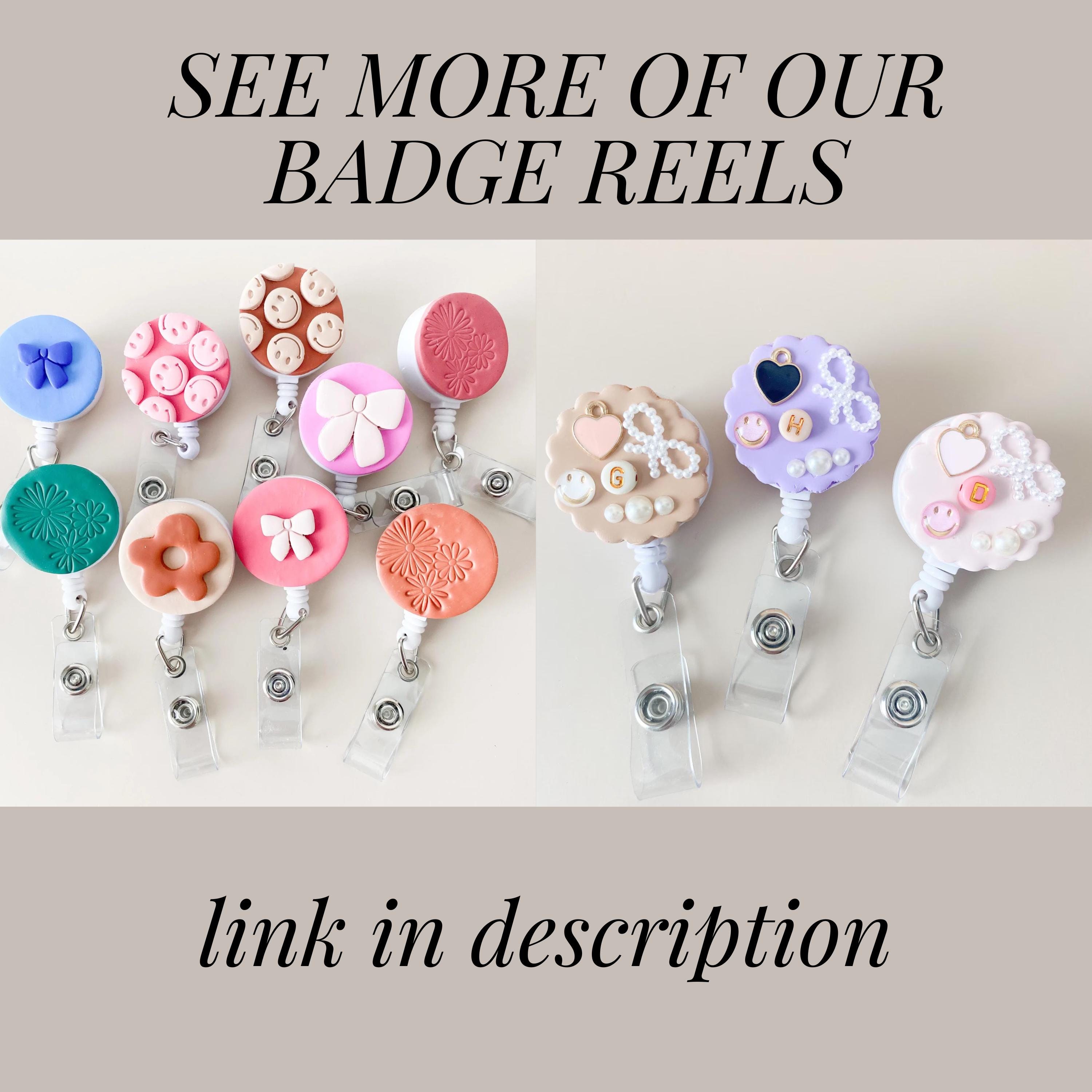 Nurse Badge Reel Polymer Clay Badge Holder Medical Professional Gift ...