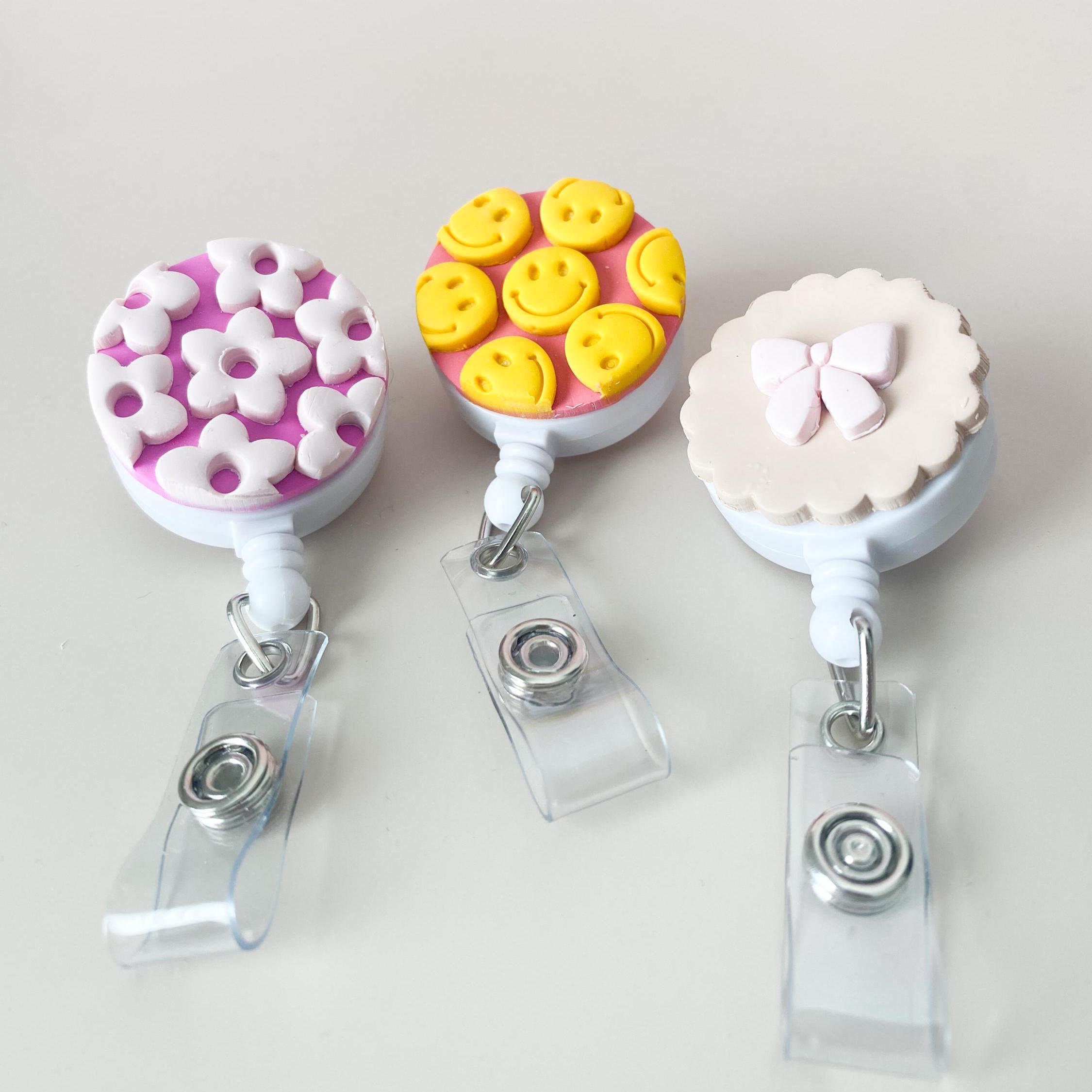Nurse Badge Reel Polymer Clay Badge Holder Medical Professional Gift ...
