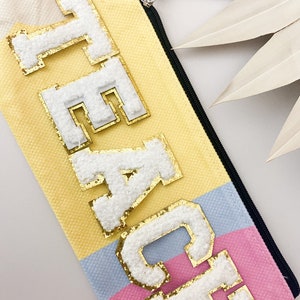 Pouch for Teacher Appreciation Gift for Teacher Custom Letter Pouch Bag ...