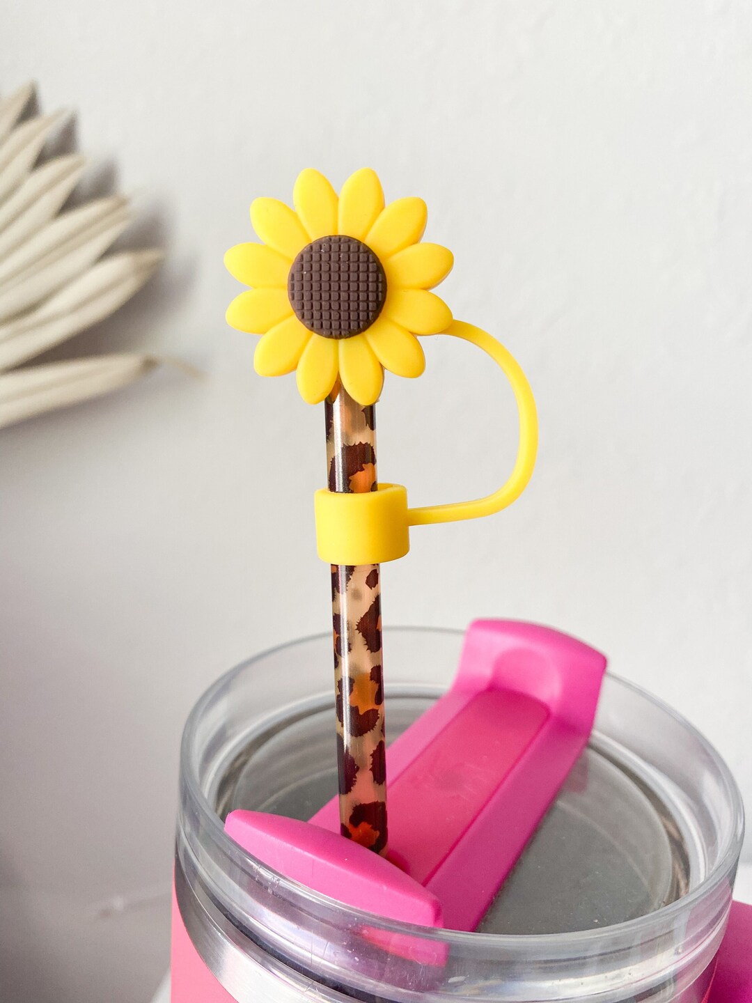 Sunflower Straw Topper for Tumbler Straw Topper Flower Straw Topper Cup ...