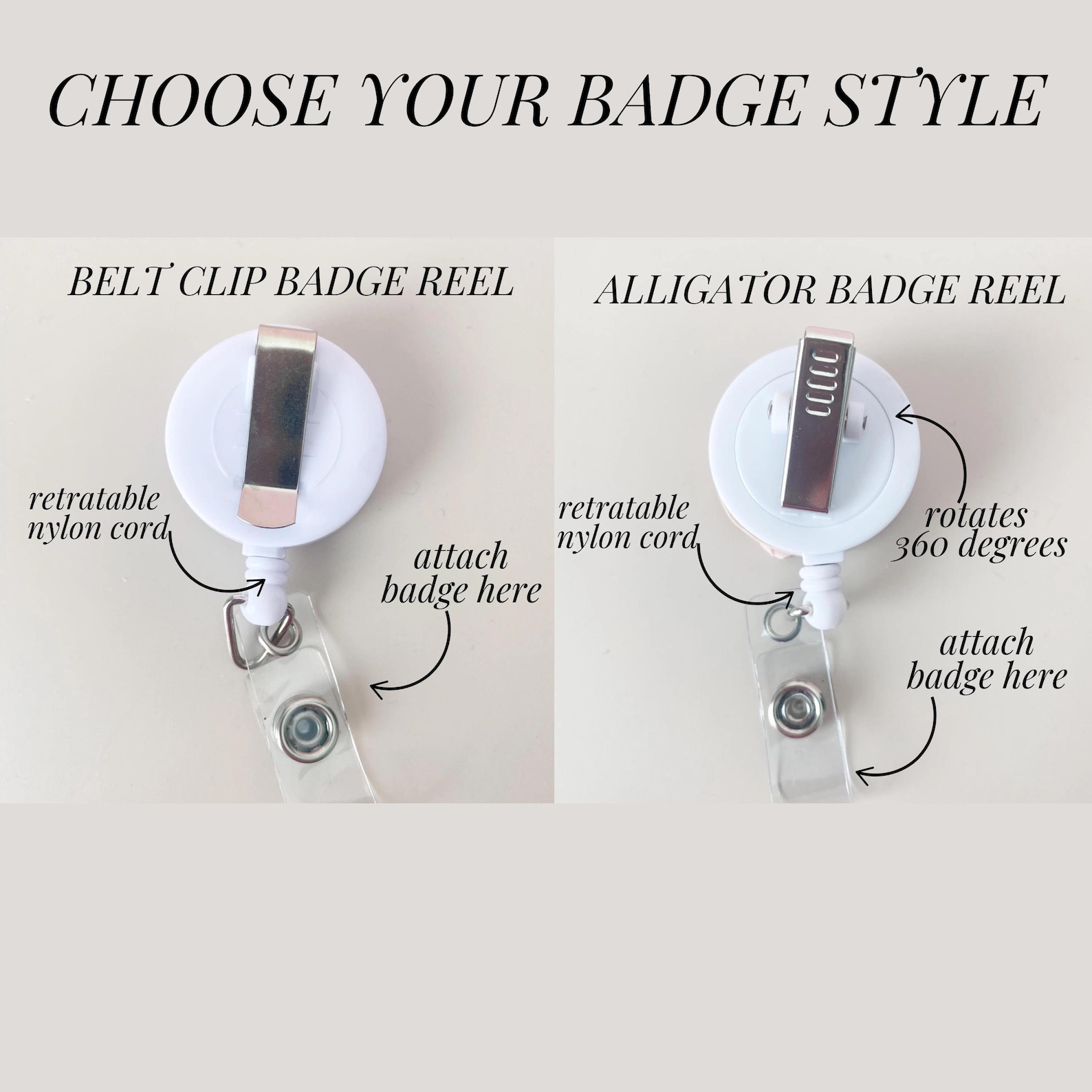 Clay Badge Reel Bow Badge Cute Badge Clip for Nurse Essential for Work ...