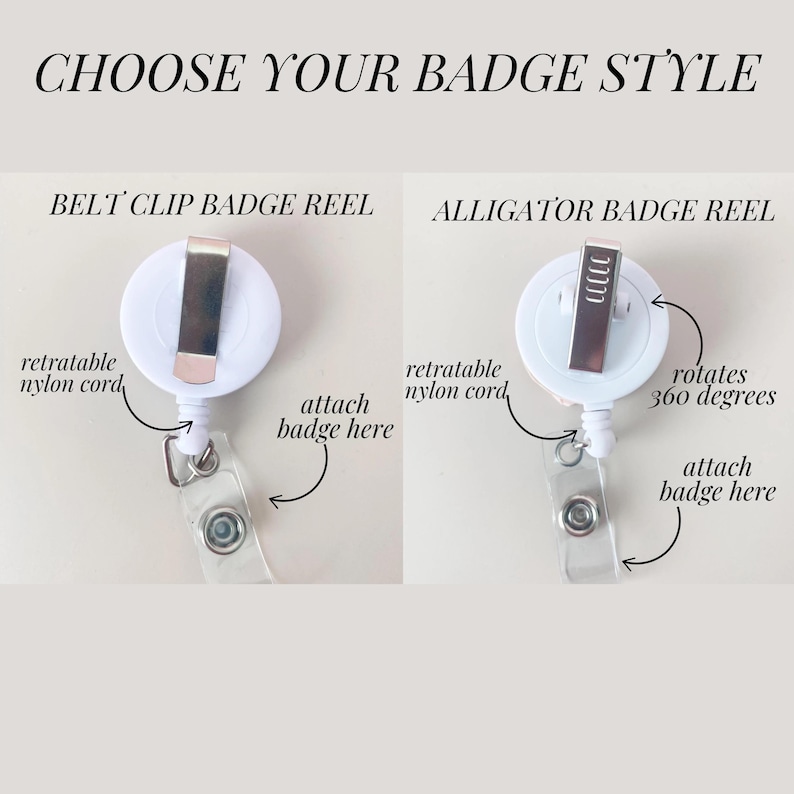Clay Badge Reel Bow Badge Cute Badge Clip for Nurse Essential for Work ...