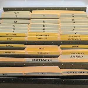 WISEFILE 50 Labelled Folders Filing System With 1 Page Instructions for ...