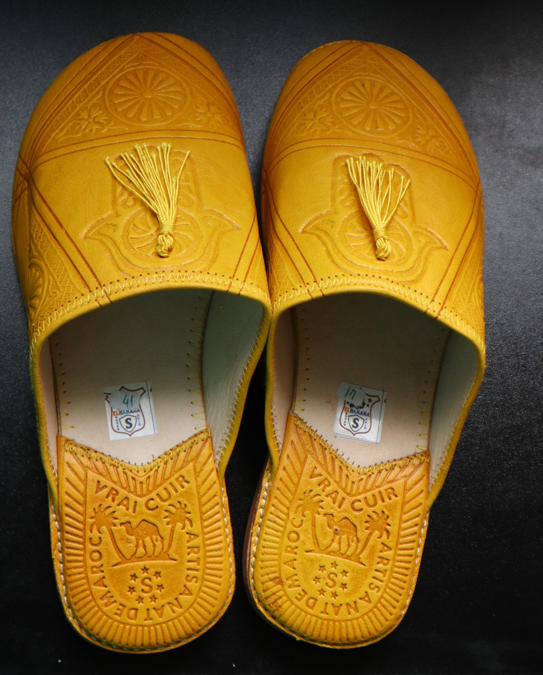 Berber Slippers 100% Leather - Etsy