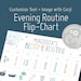 Bedtime Routine Flip Chart: Customizable Kids Visual Schedule (corjl ...
