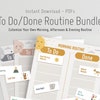 Bedtime Routine, Evening Routine Chart, Neutral Boho Printable Routine ...