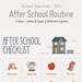 After School Routine Chart: Visual Checklist (PDF Download) - Etsy