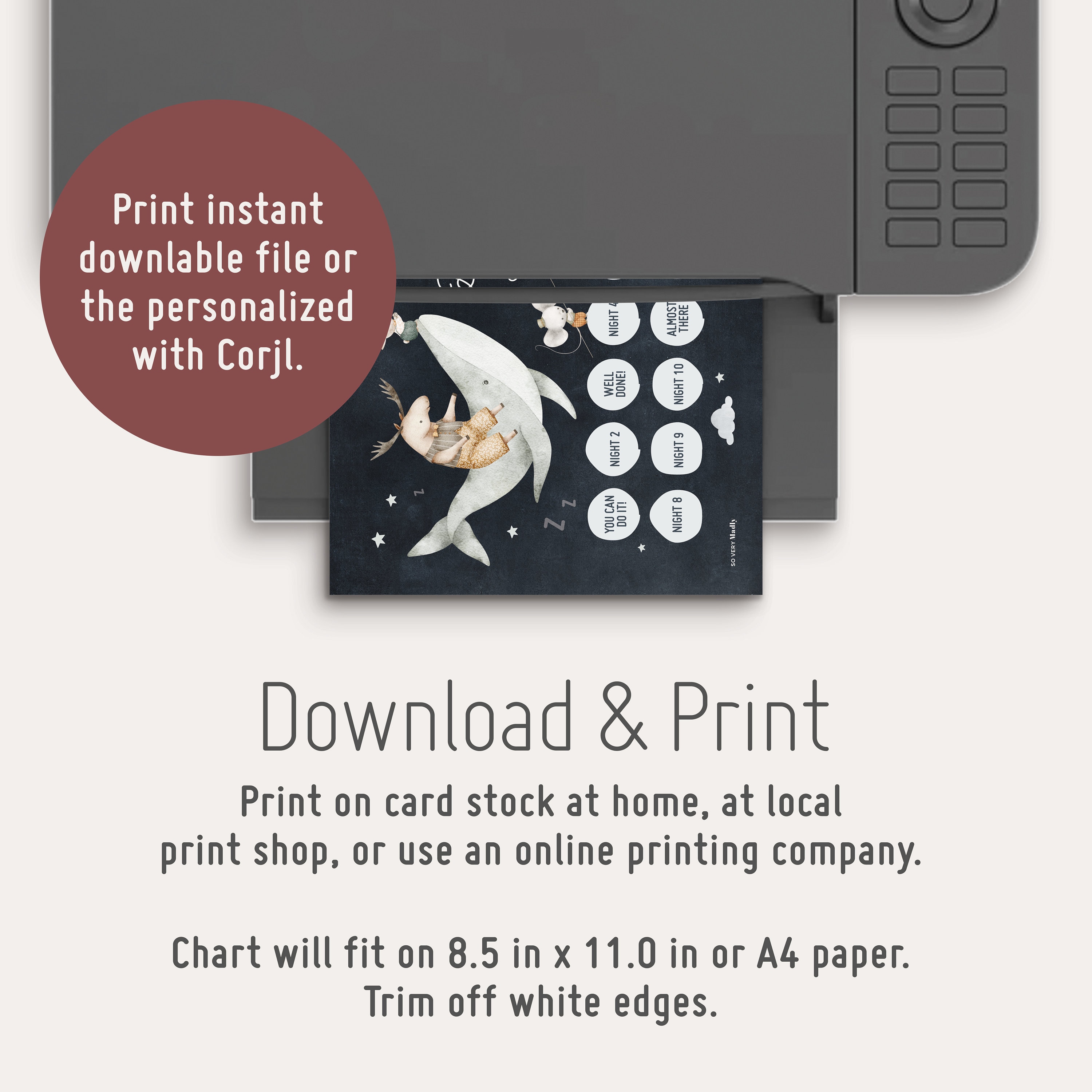 To the Stars Bed Chart, Printable Bedtime Training Reward Chart for ...