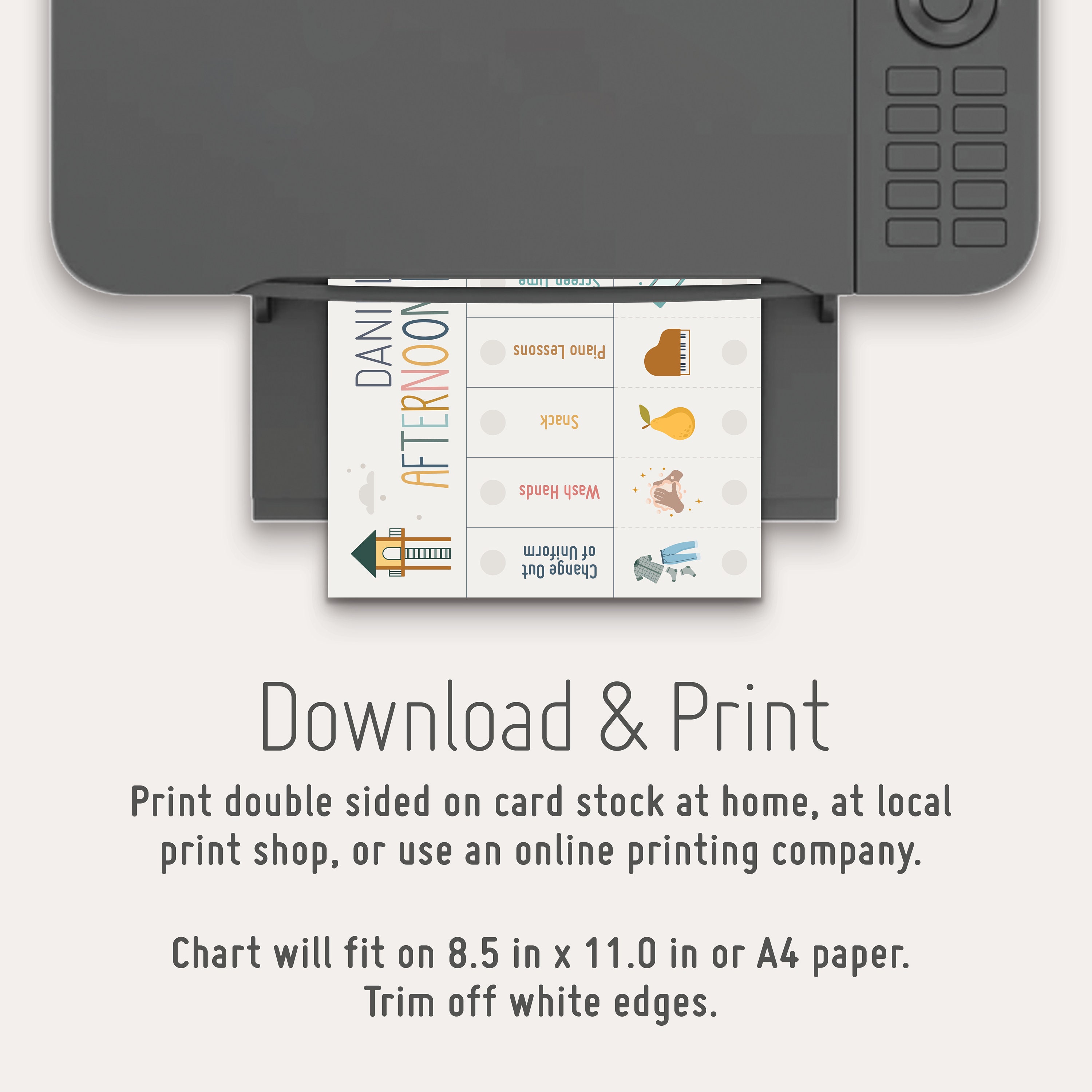 Afternoon Flip Done Routine Chart I Toddler Routines I Afternoon Visual ...