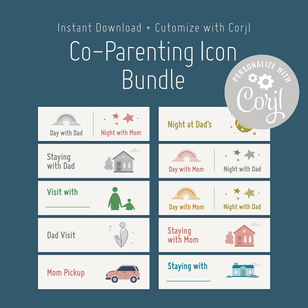 Co-parenting Routine Cards I Visual Routine I Kids Co-parenting ...
