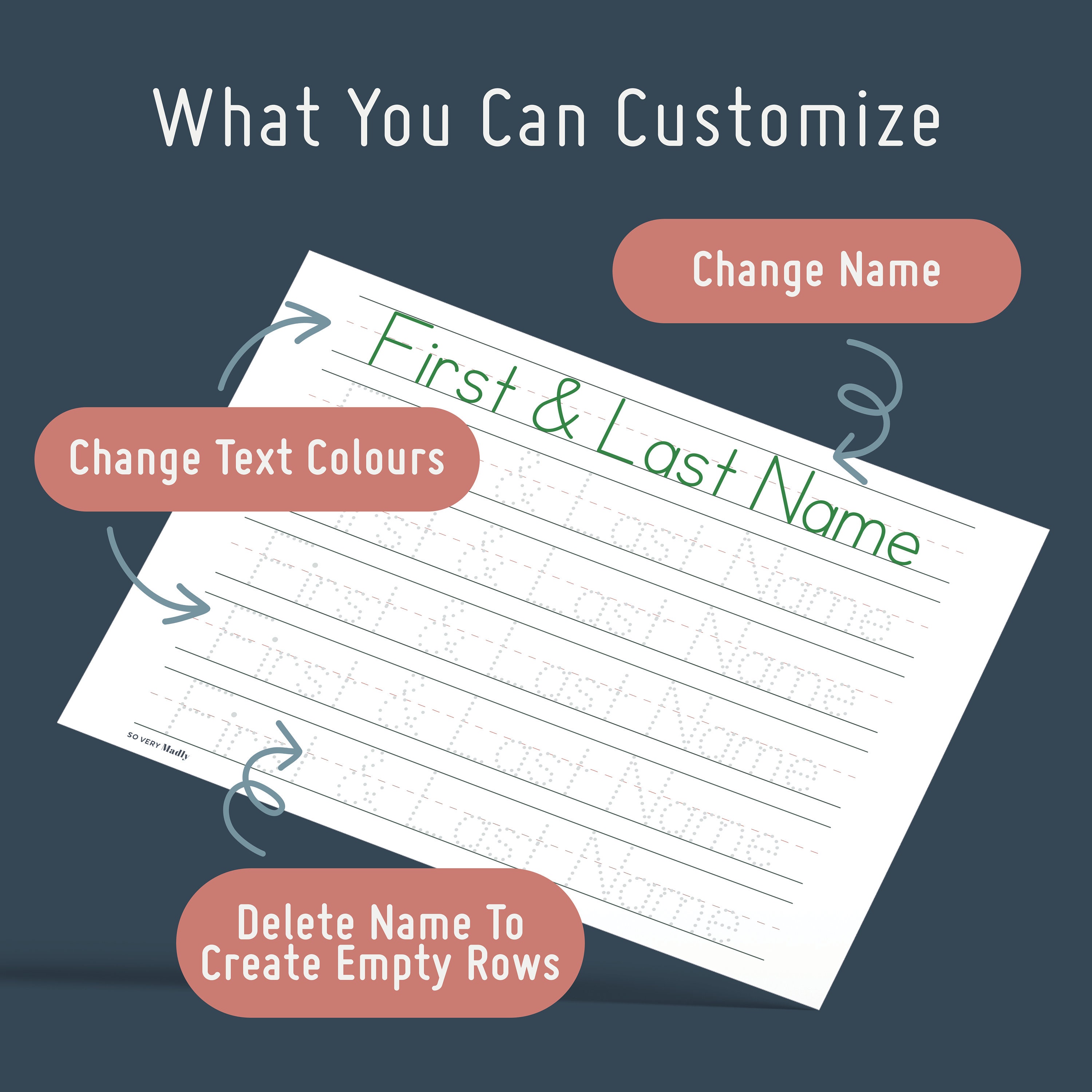 Personalized Name Tracing Worksheet: Customizable Kids Handwriting ...