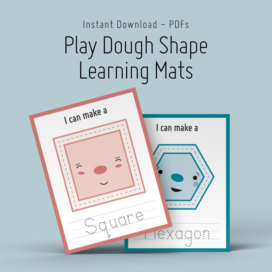Play-dough Shape Mats: Montessori 2D Shape Learning (PDF Download) - Etsy