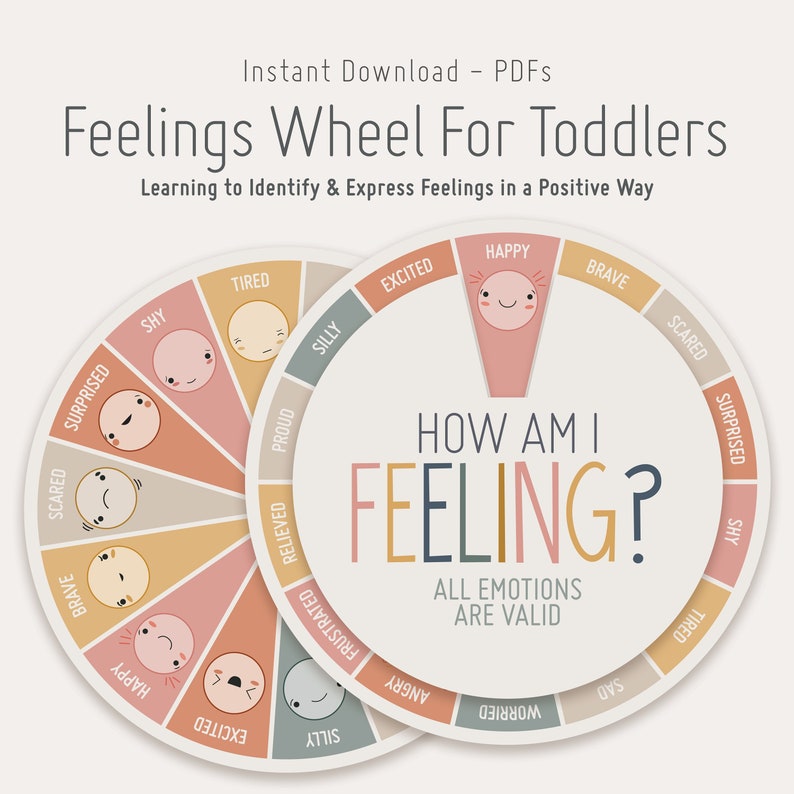Feelings Wheel | Printable Emotions Chart | Kids Feelings Chart ...