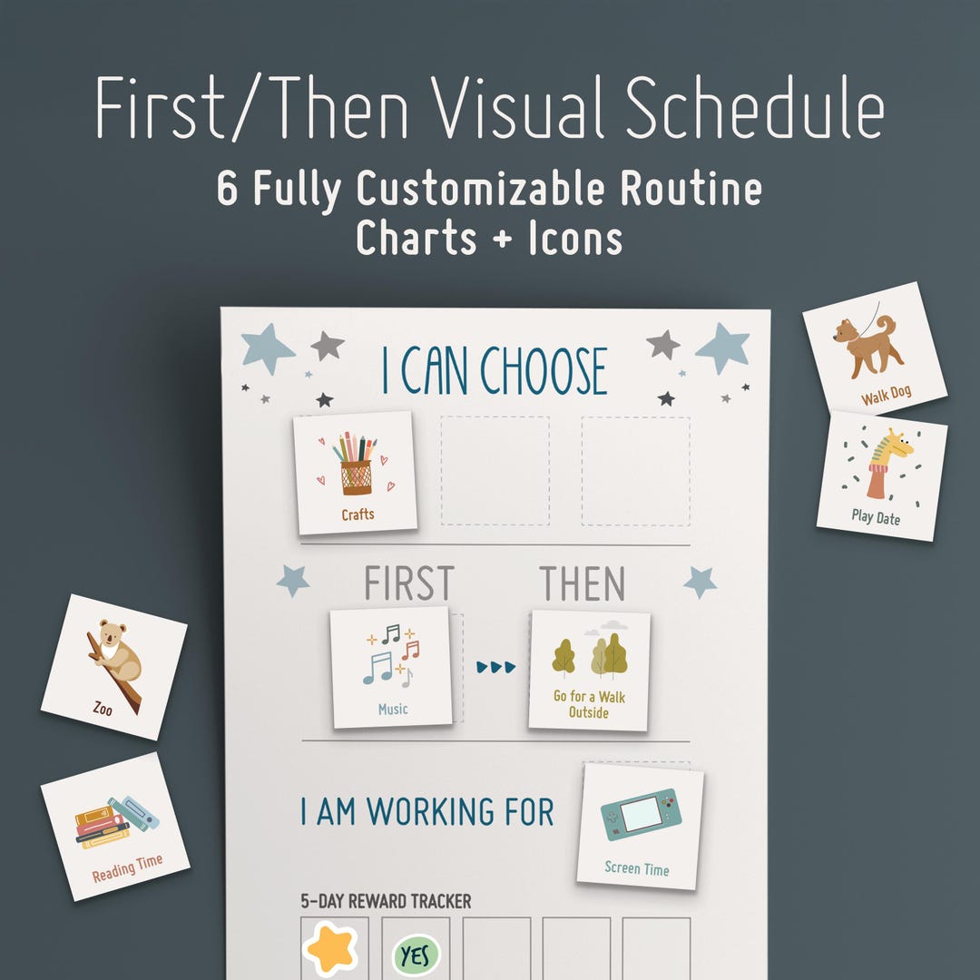 Editable Visual Schedule, Autism, ADHD Routine Chart (digital) - Etsy