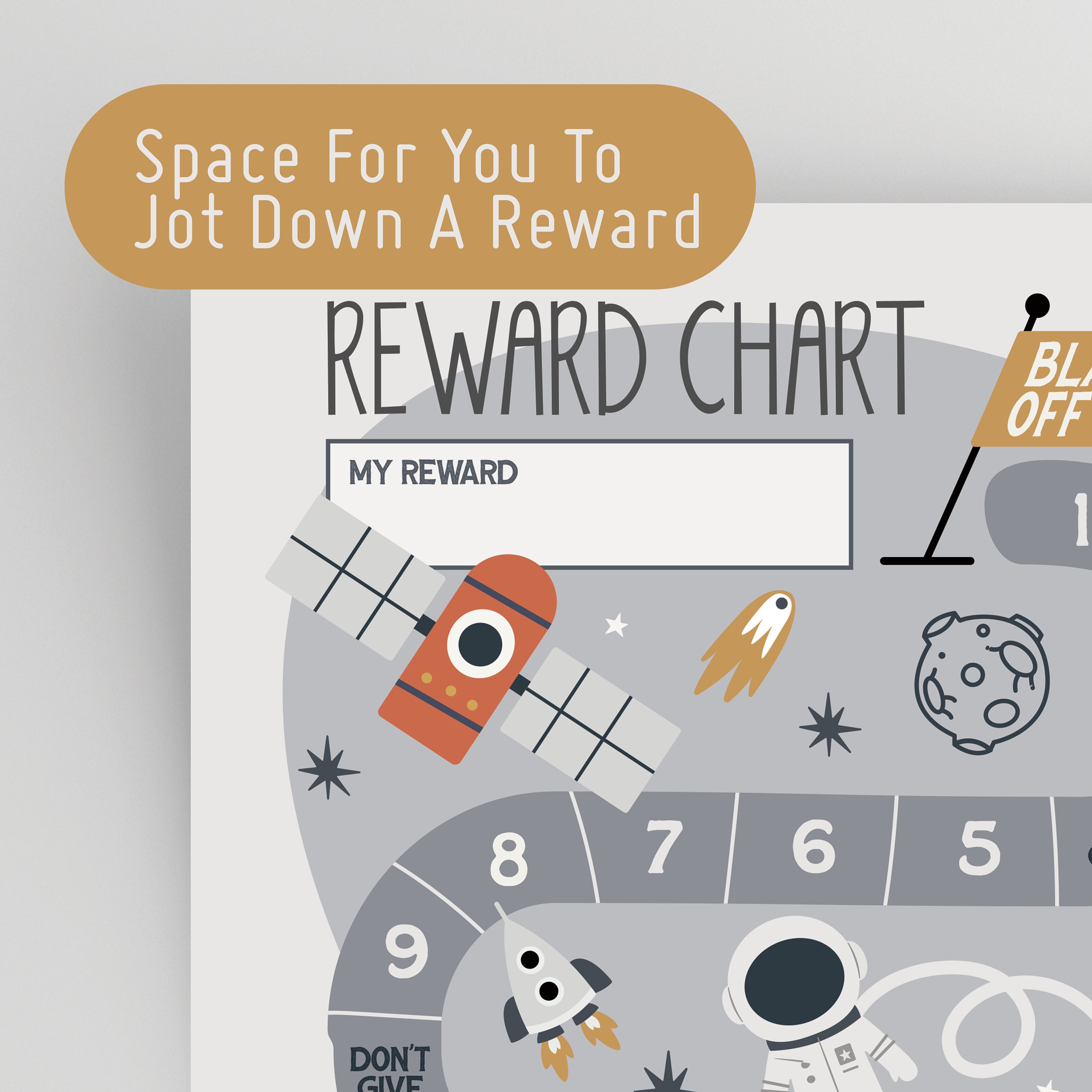 Rewards Chart for Kids, Space-themed Behavior Tracker Chart, Toddler ...