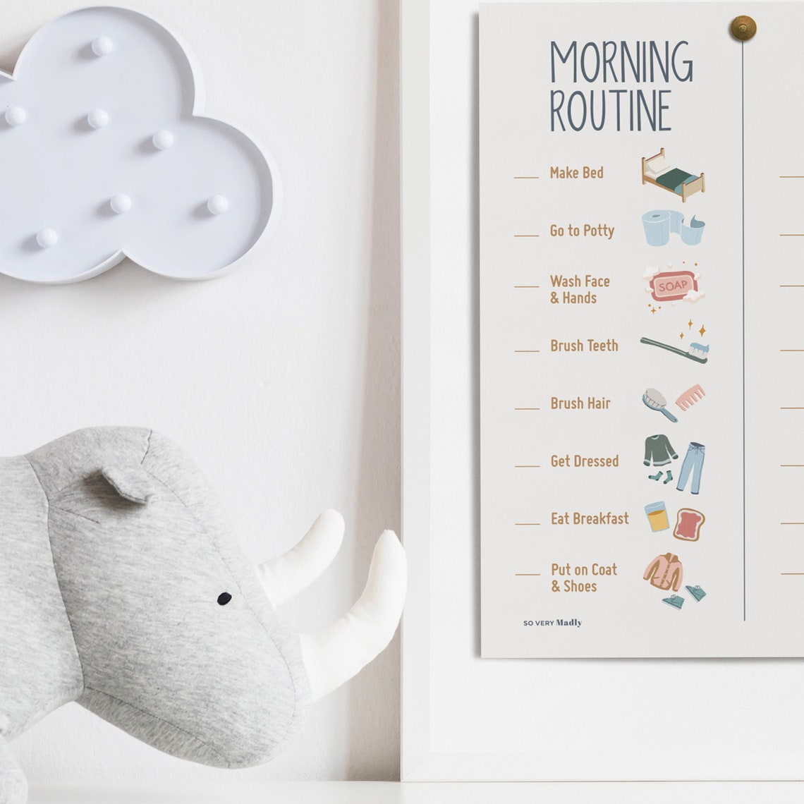 Kids Daily Routine Chart: Morning & Evening Visuals (PDF Download) - Etsy