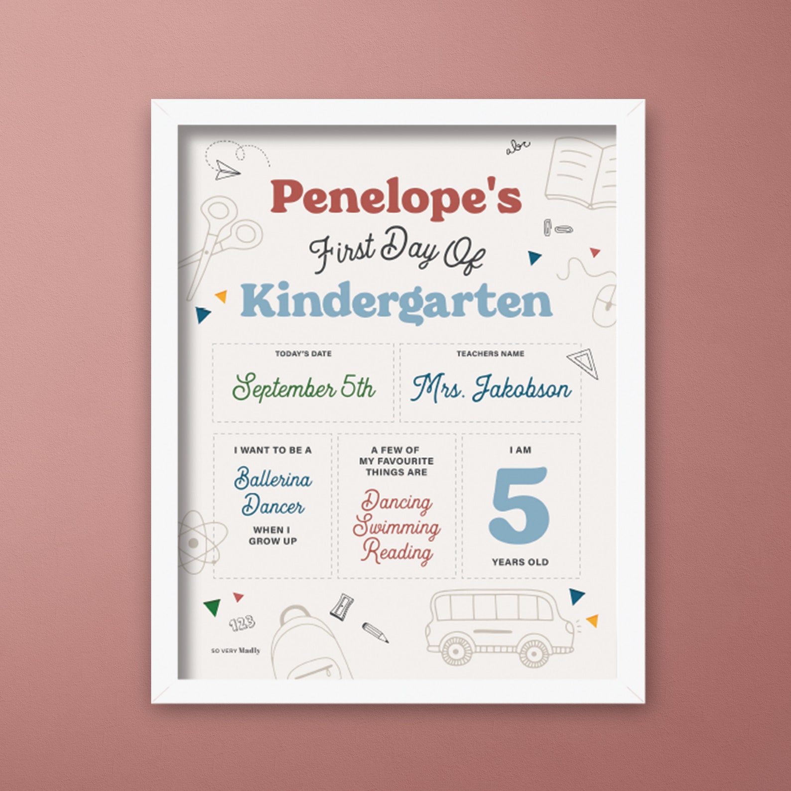 1st Day of School Sign Editable Template First Day & Last Day of School ...