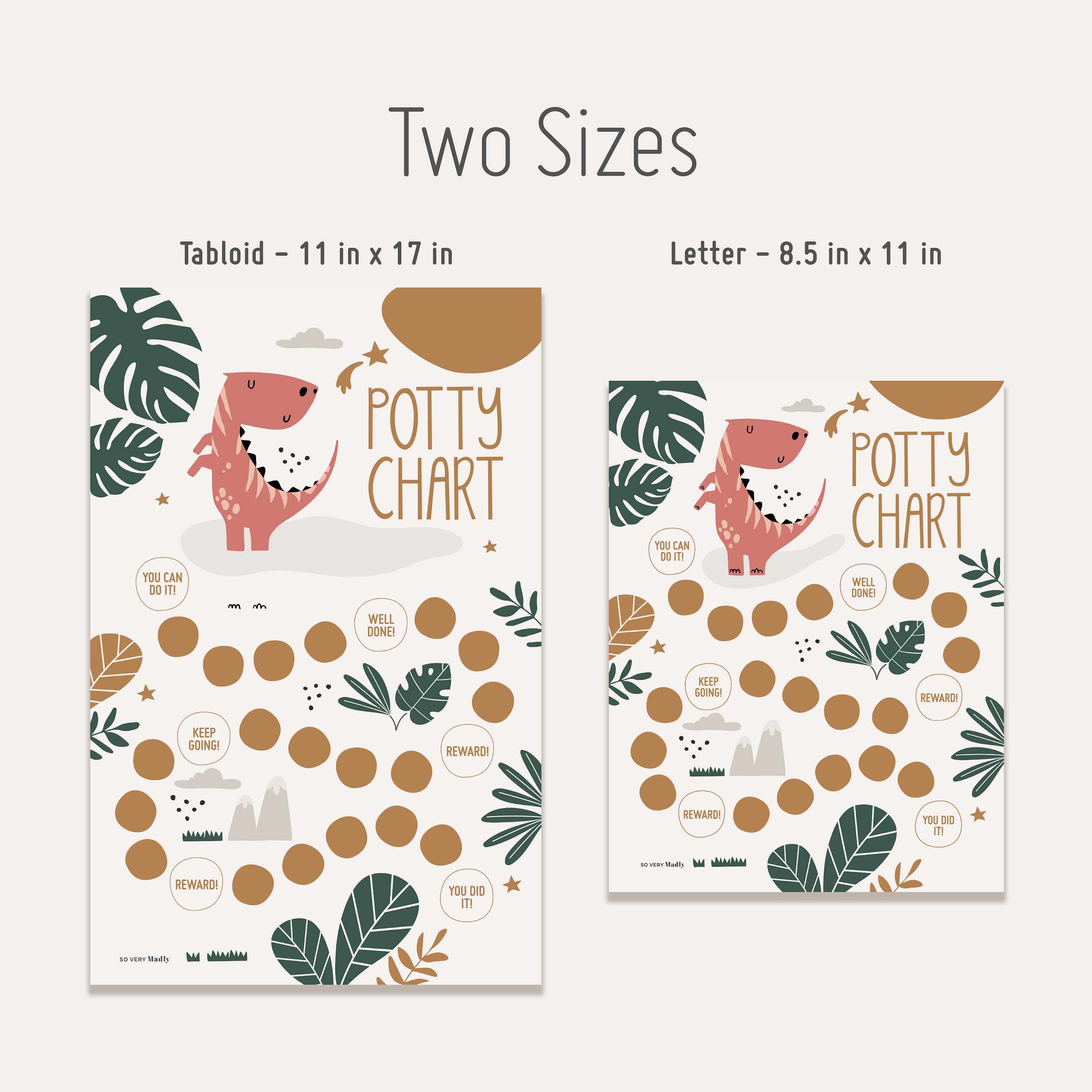 Dinosaur Potty Chart Boho Printable Potty Training Reward - Etsy Canada