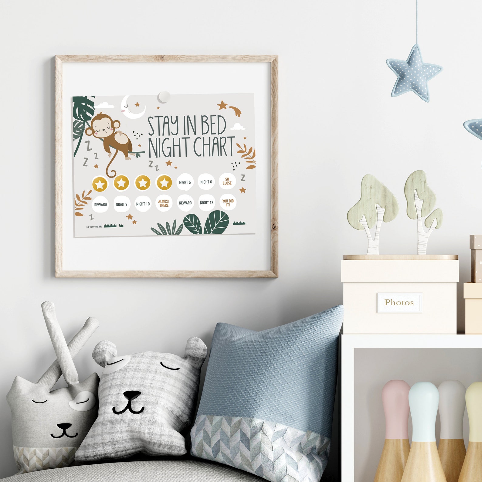 Sleepy Monkey Bedtime Training Chart: 14-day Reward System (printable ...