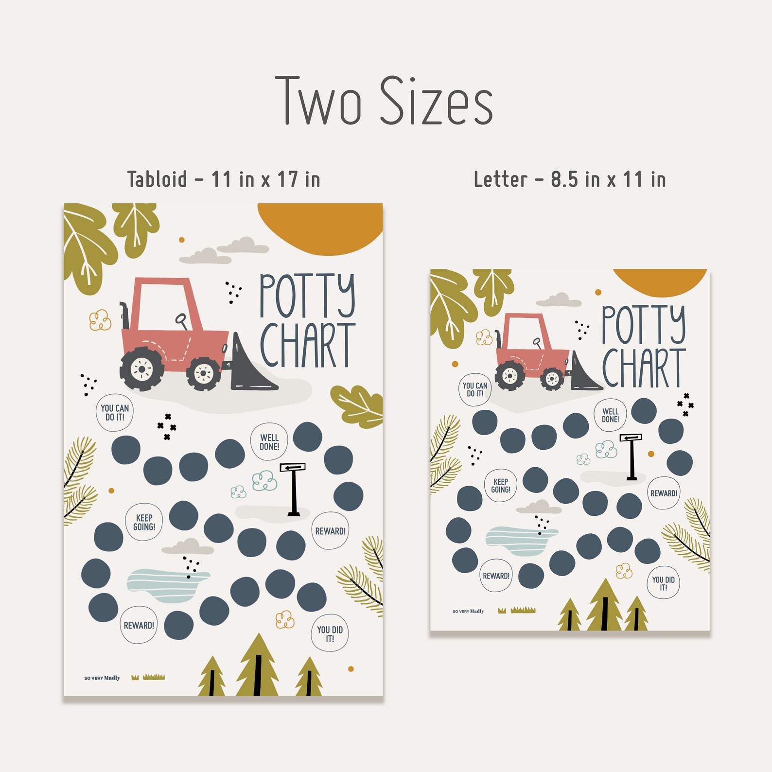Truck Potty Chart Printable Potty Training Reward Chart for - Etsy