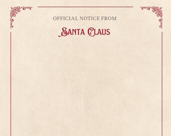 Approved Official Letter From Santa Nice List Certificate Christmas ...
