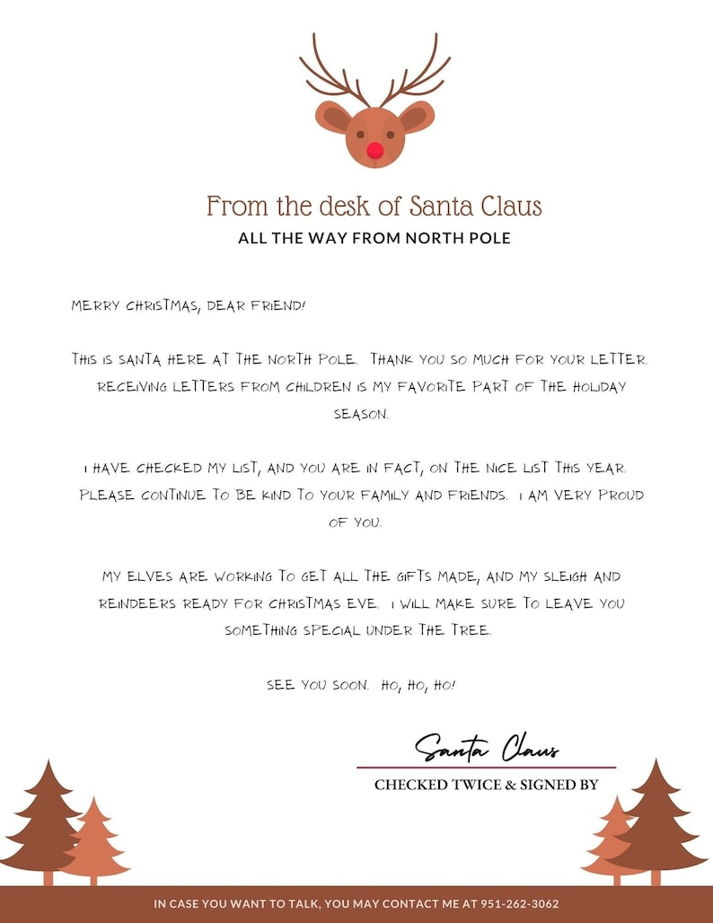 Letter From Santa - Etsy