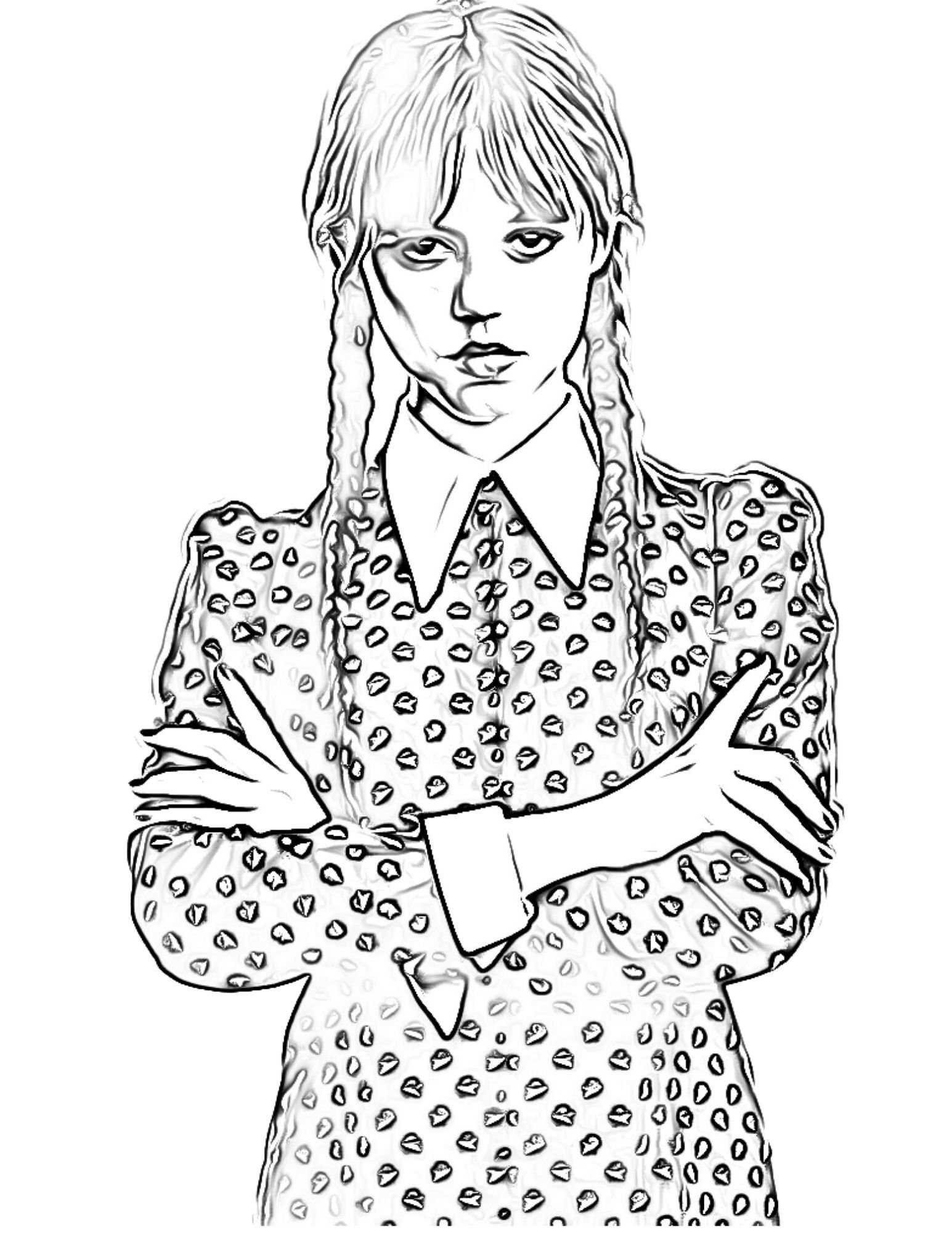 Wednesday Coloring Pages - Etsy