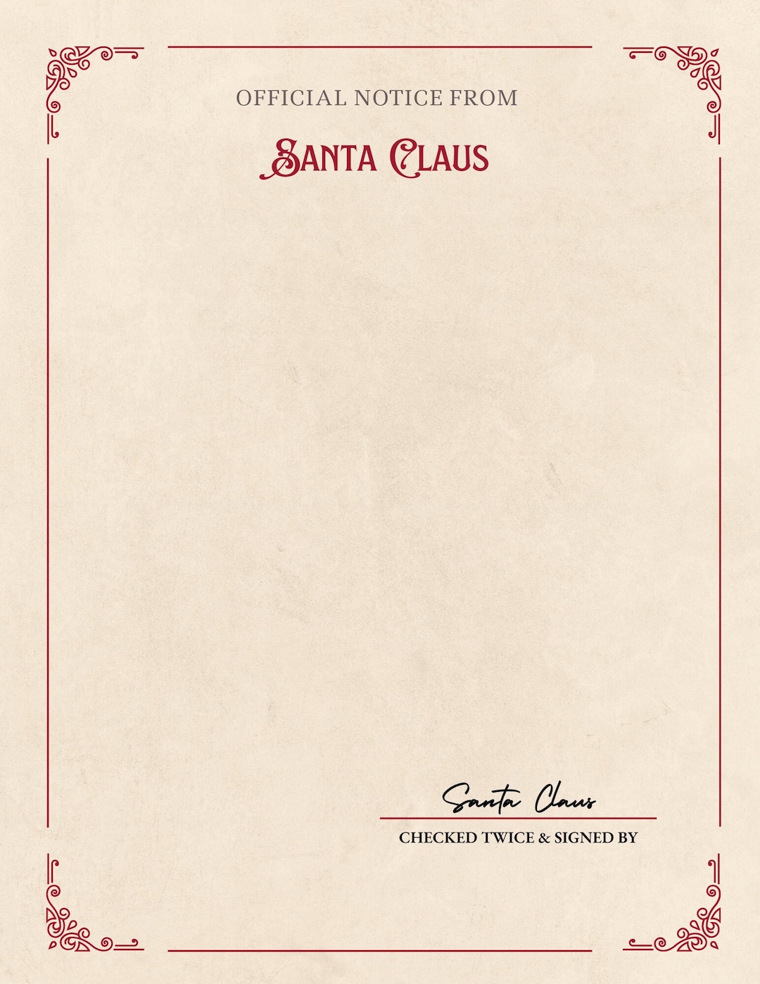 Letter From Santa - Etsy