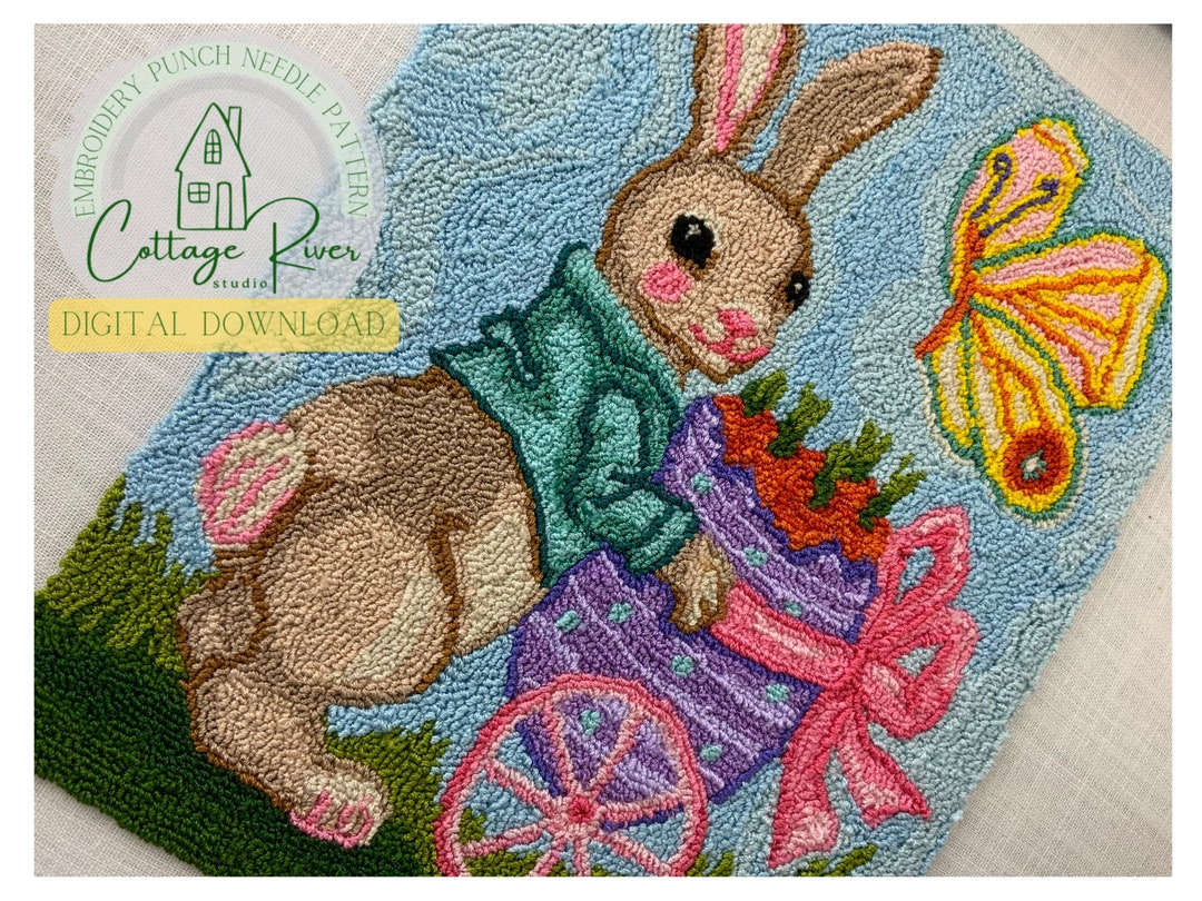 Digital Pattern "springtime Friends" Punch Needle Design, Embroidery ...